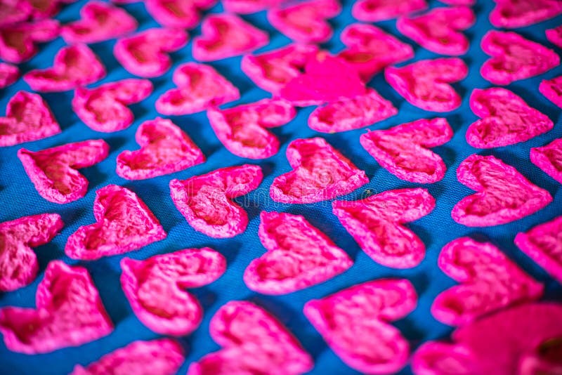 Red Heart Made from Mulberry Paper Stock Photo - Image of beauty ...