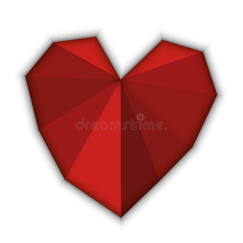 Heart made of triangles stock vector. Illustration of abstract - 85250026