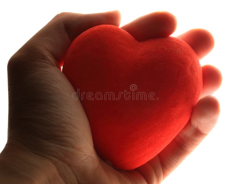 Red heart stock photo. Image of heart, valentine, hand - 34798976