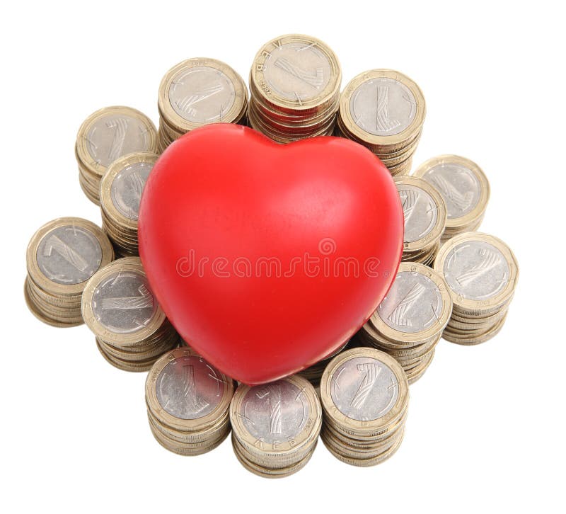 Heart and money stock image. Image of green, currency - 11843701
