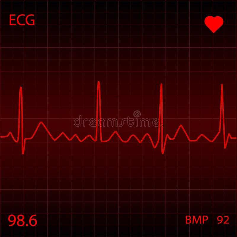 Heart Monitor stock vector. Illustration of line, heartbeat - 14611857