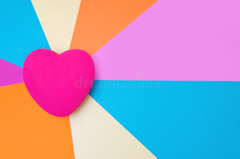 Red Heart on a Multicolor Abstract Background Stock Photo - Image of ...