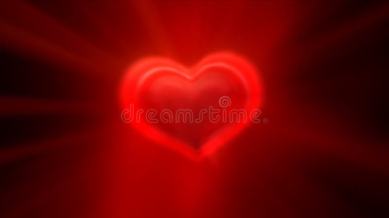 Red Heart Neon Glow Ray Light Stock Illustration - Illustration of line ...