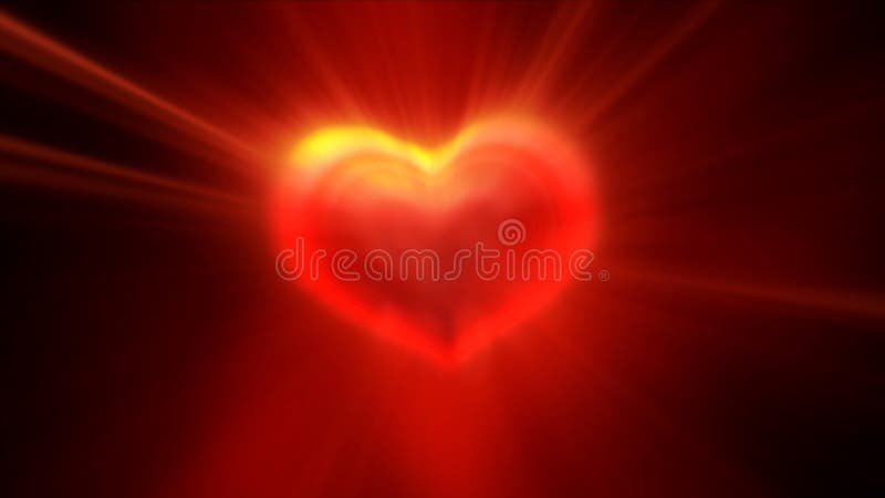 Red Heart Neon Glow Ray Light Stock Illustration - Illustration of ...