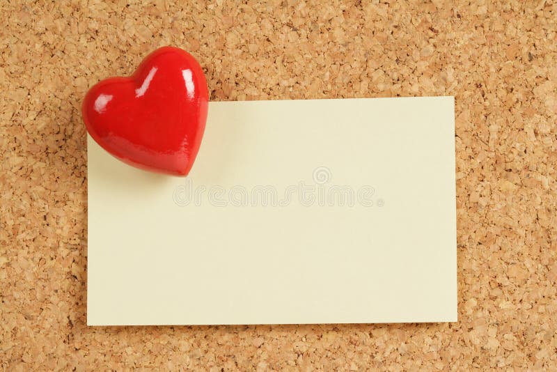 Red Heart and Note Pad stock image. Image of shape, adhesive - 11375345