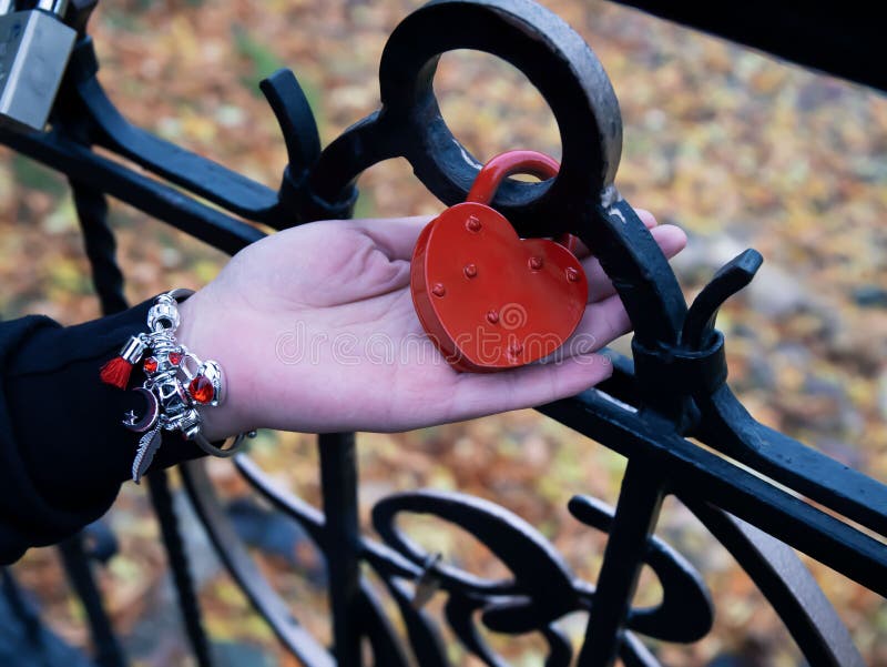 Red heart padlock stock photo. Image of rusty, heart - 202042066