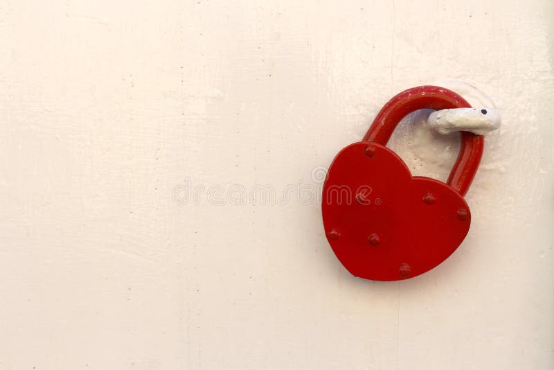 Red Heart Padlock stock image. Image of commitment, lock - 61378967