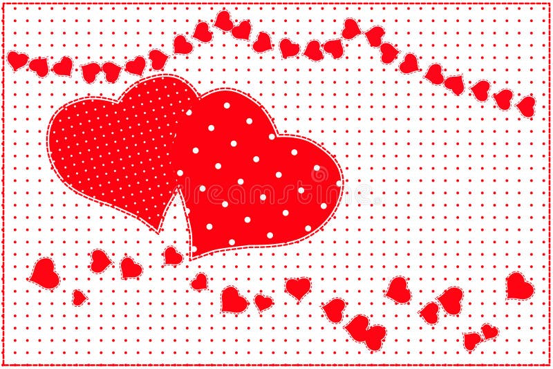 Red heart pattern stock vector. Illustration of material - 12502378
