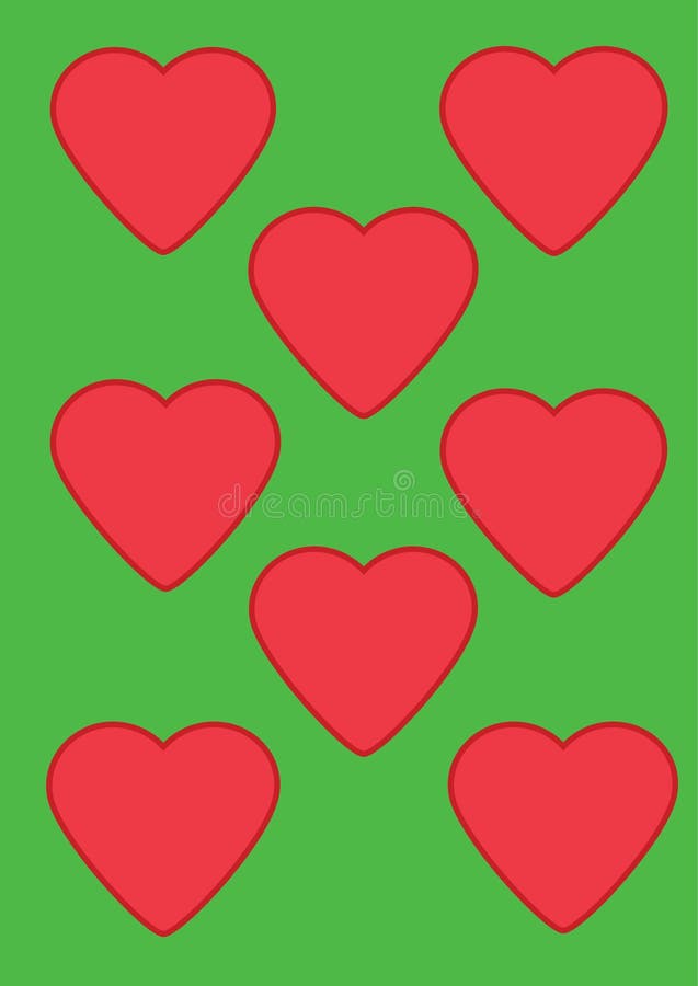 Red heart pattern stock vector. Illustration of cute - 128163198