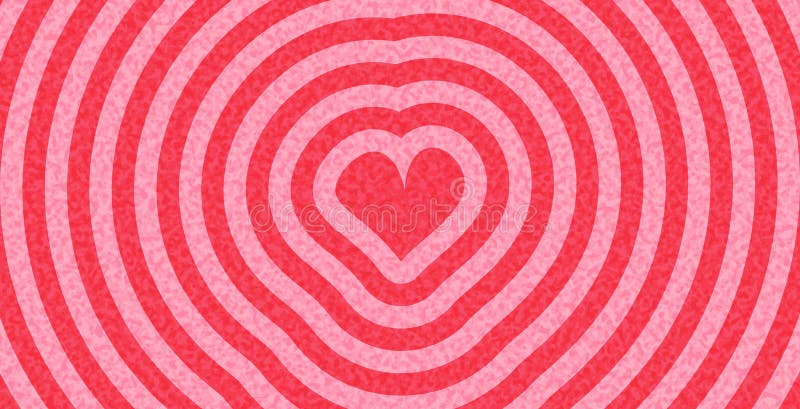 Red Heart Pattern with Textured Concentric Stripes Stock Vector ...