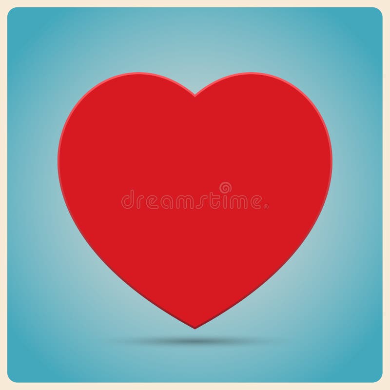 Red Heart Poster stock vector. Illustration of design - 37014212