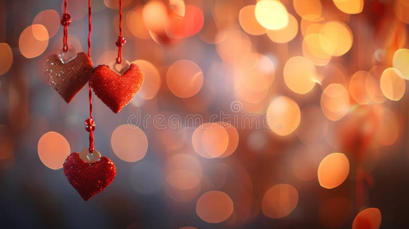 A Red Heart with a Red String Hanging from it Stock Photo - Image of design, card: 326668448