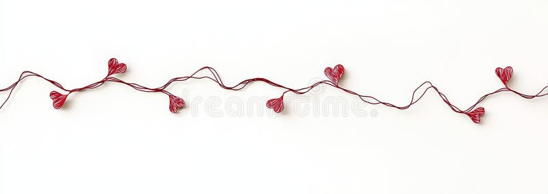 Red Heart Ribbon Band Banner Background Heart Label Tag Stock Photo ...