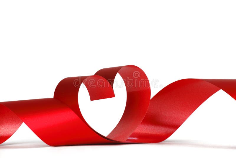 Red heart ribbons stock photo. Image of symbol, valentine - 36021308