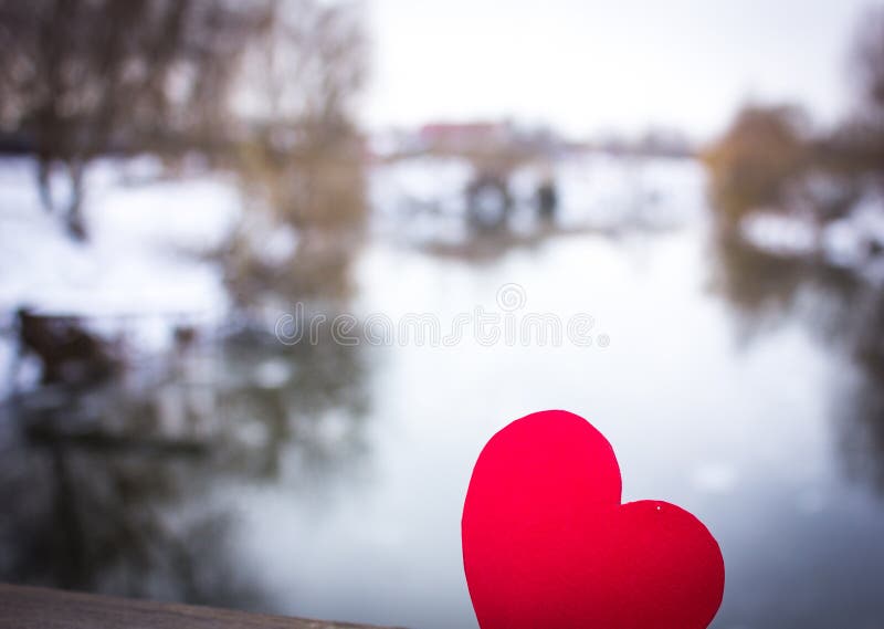 Red heart river background stock photo. Image of nature - 81129260