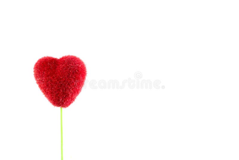 Red Heart Romantic on Left Side Stock Image - Image of natural, romance ...