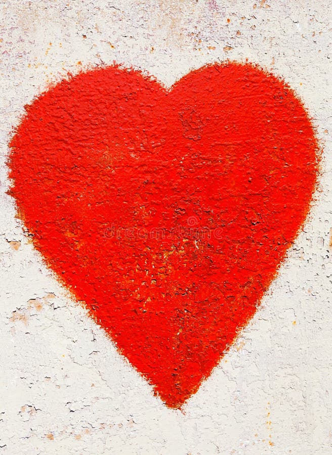 Red Heart on Rusty Background Stock Image - Image of metallic, shape ...