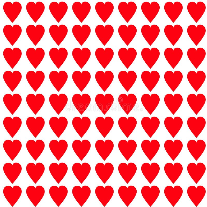 Big Red Heart Seamless Pattern. Wrapping Paper, Textile Template. Happy ...