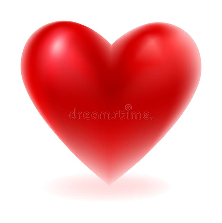 Red heart shape stock vector. Illustration of ornament - 27133007