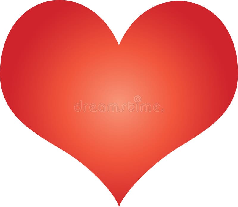 Isolated red heart stock illustration. Illustration of shiny - 2171469