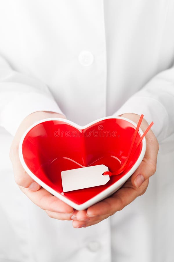 Red Heart Shape with Empty Label Stock Image - Image of concept, shape ...