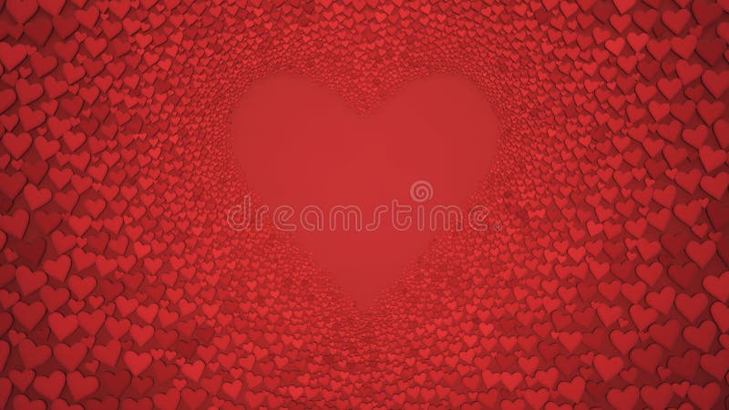 Red Heart Shape Formed by Multiple Red Hearts - 3D Rendering Stock ...