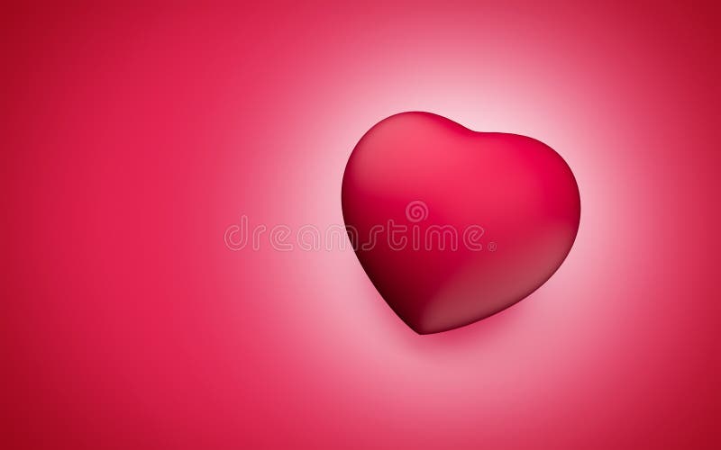 Red Heart Shape Isolated on White 3d Illustration Stock Illustration ...