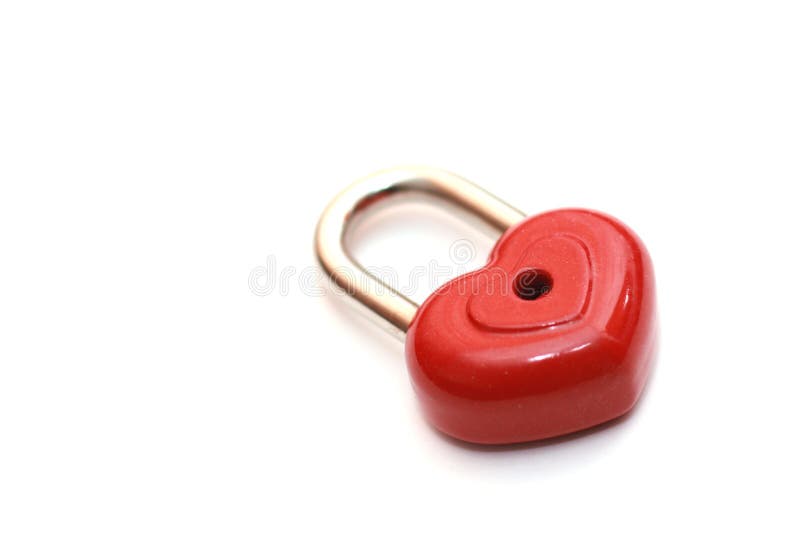Red heart shape lock. stock image. Image of affection - 118080103