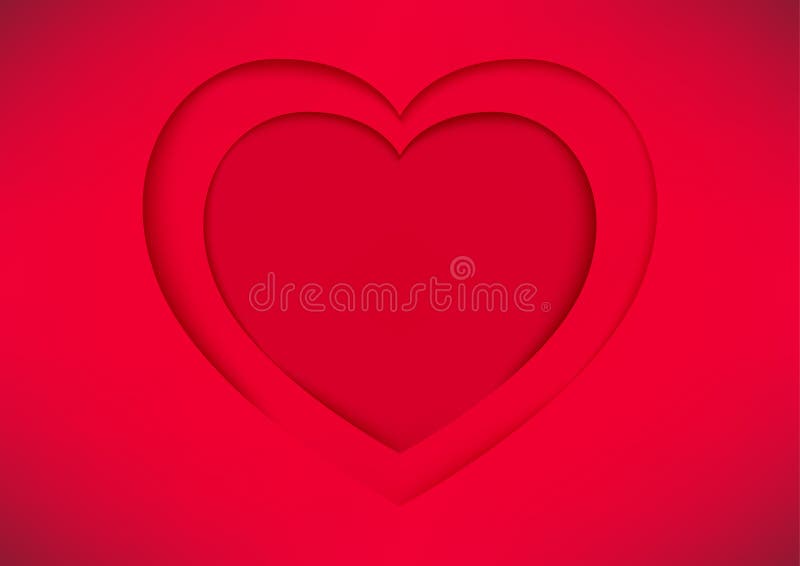 Red Heart Shape Paper stock vector. Illustration of background - 107042546