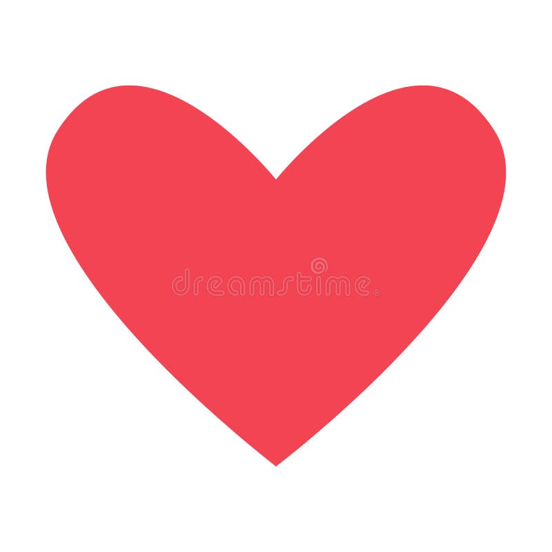 Red heart shape stock vector. Illustration of vector - 93586888