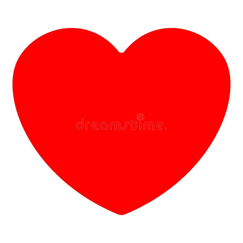 Red Heart Shape Symbol, Vector Illustration Stock Vector - Illustration ...