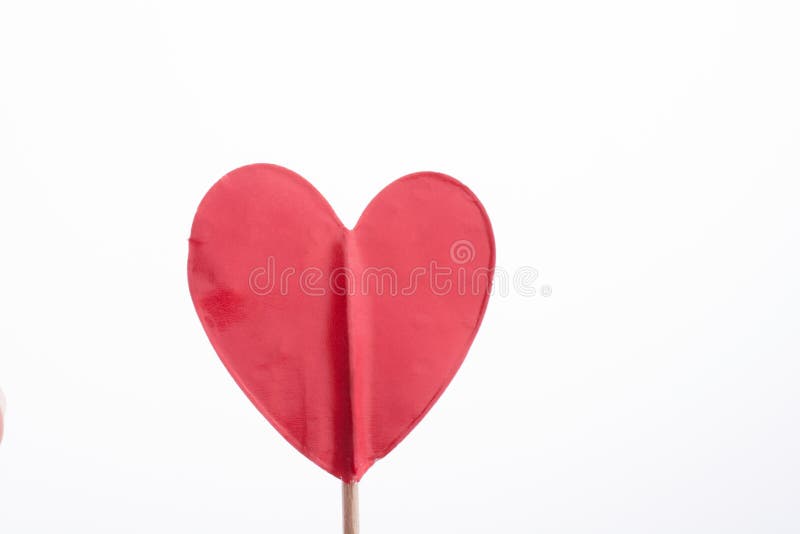 Red Heart Shape at the Top of a Stick Stock Image - Image of life ...