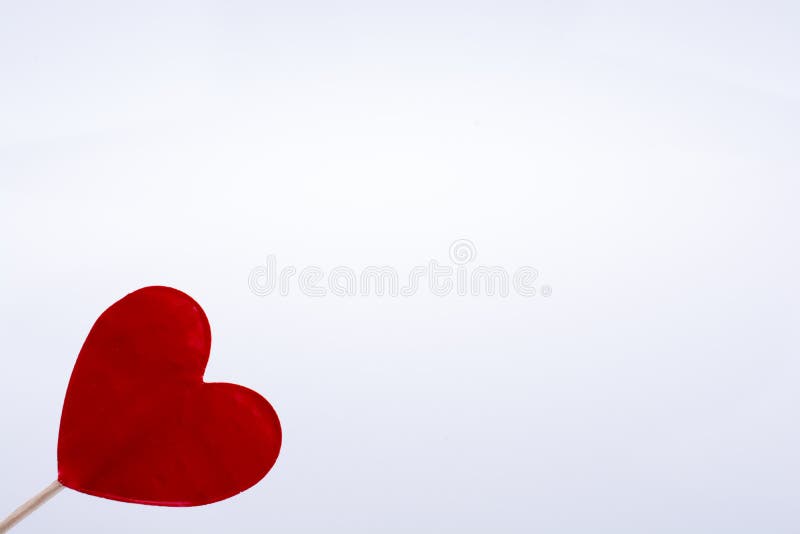 Red Heart Shape at the Top of a Stick Stock Image - Image of nature ...