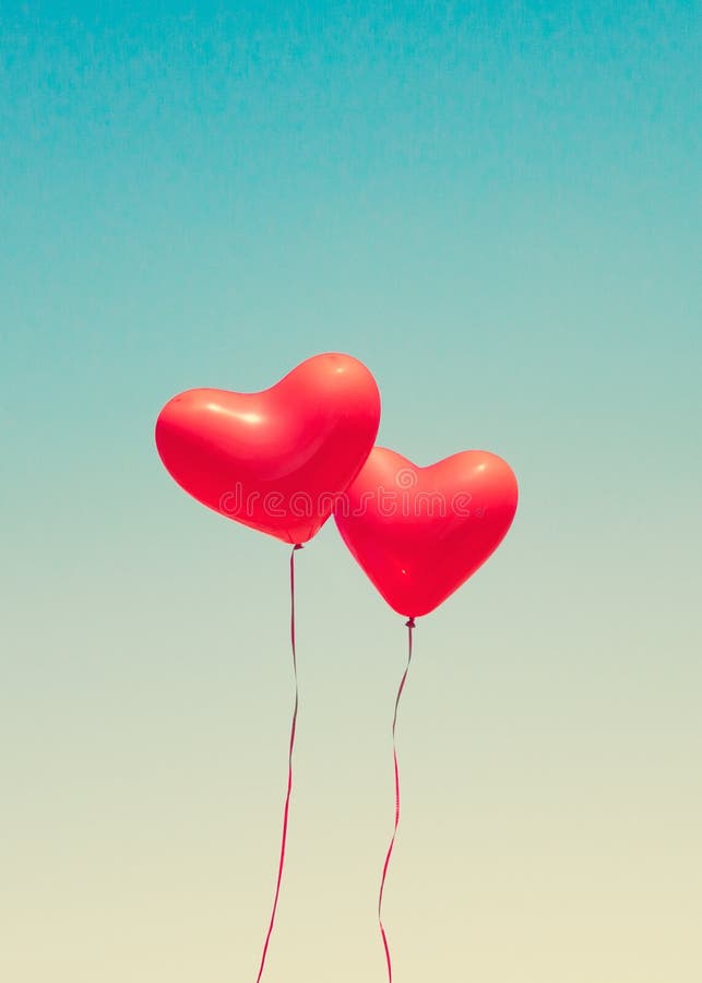 Two Pink Heart-shaped Balloons Stock Image - Image of paper, lifestyle ...