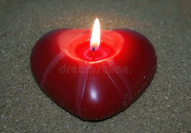 Red heart shaped candle stock image. Image of candle - 37477657