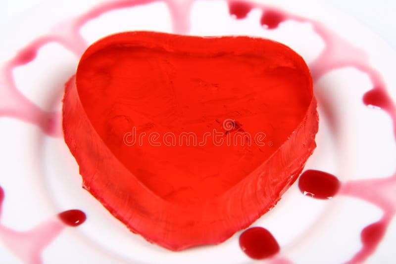 Red heart shaped jello stock image. Image of valentine - 12935599