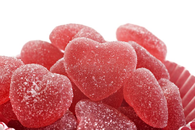 Jelly Sweets Candy Pink White Heart Shape Stock Image - Image of ...