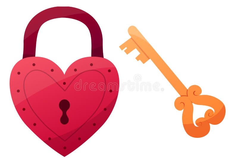 Cartoon Heart Shaped Key Stock Illustrations – 199 Cartoon Heart Shaped ...
