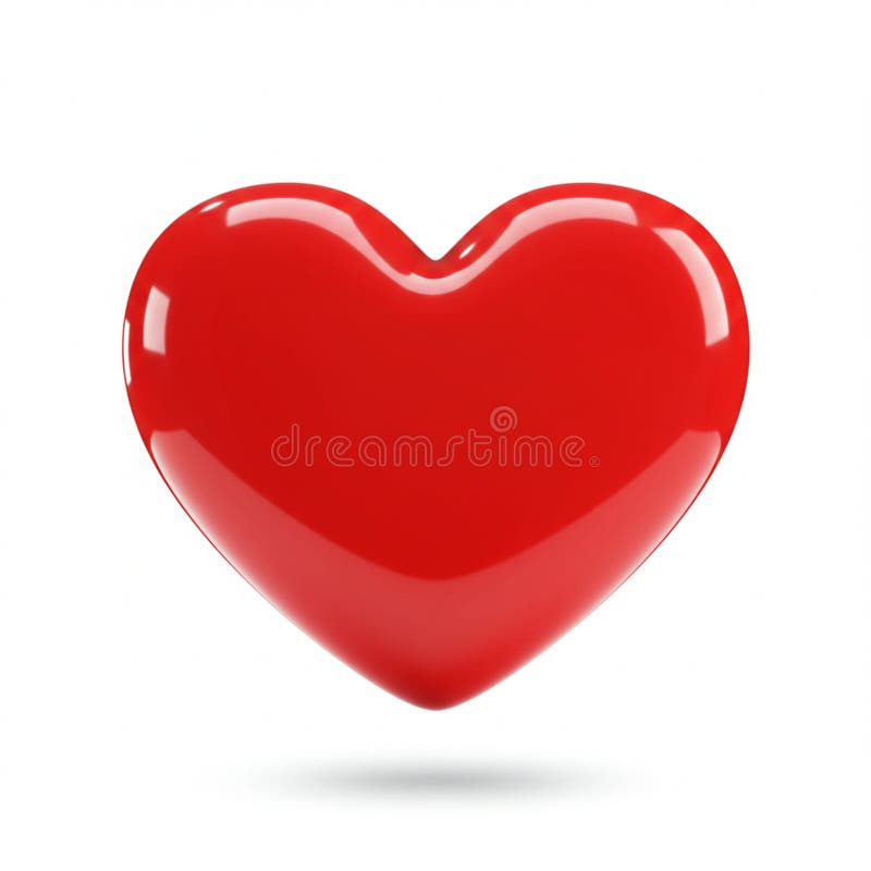 Red Heart-shaped Object with a Glossy, Reflective Surface. it Appears ...