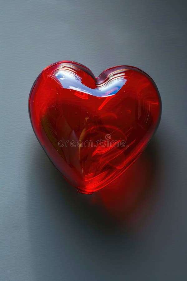Red Heart Shaped Object Table Suitable Various Romantic Themes Stock ...