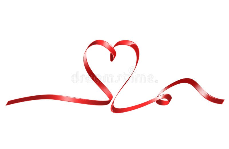Heart ribbon set stock vector. Illustration of element - 25793612