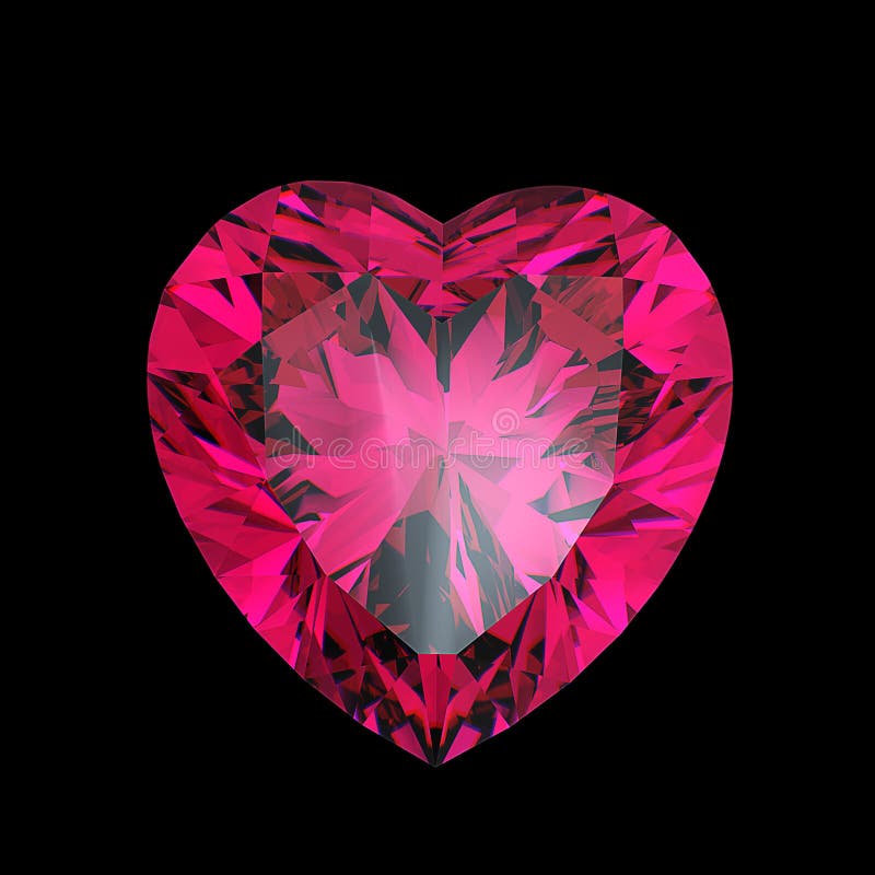 Red heart shaped ruby stock illustration. Illustration of rich - 12490697