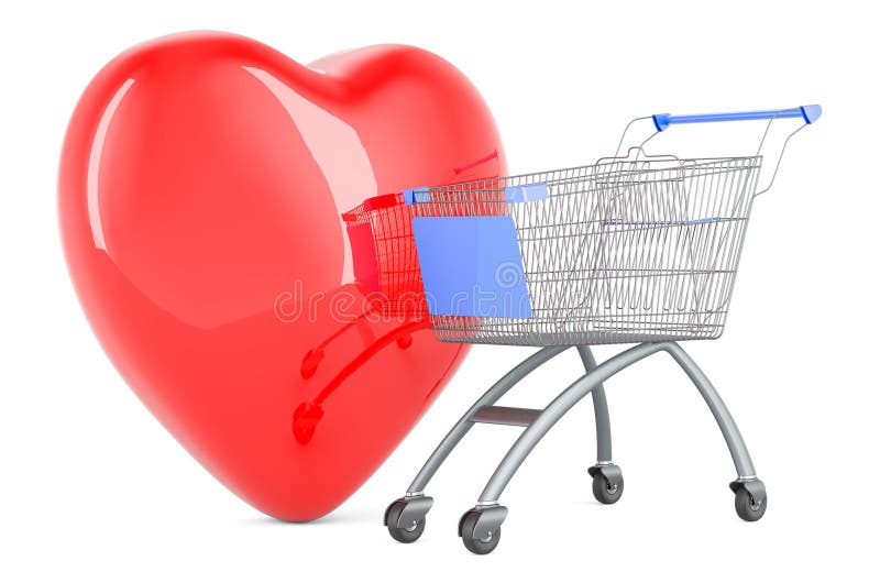 Love Heart Shopping Cart Trolley Stock Illustrations – 460 Love Heart ...
