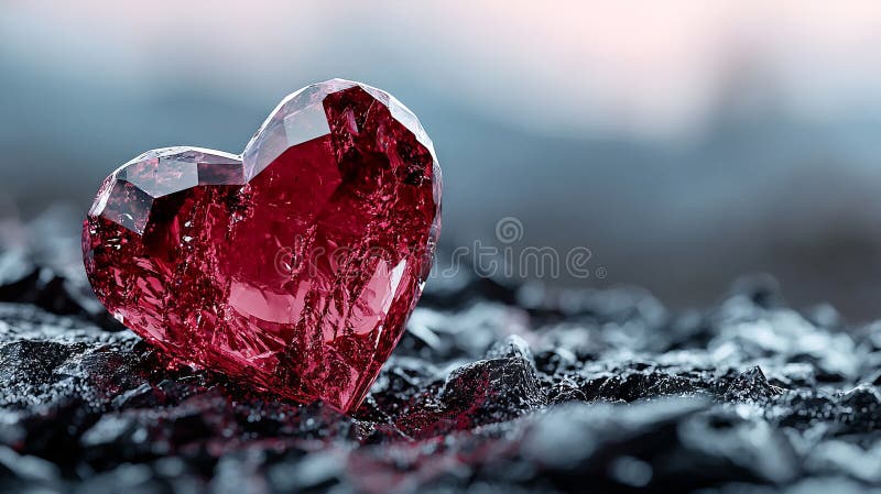 Red Heart Sitting Top Pile Rocks Stock Photos - Free & Royalty-Free ...