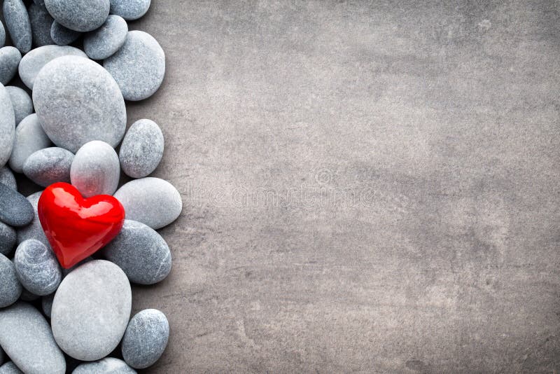 Red Heart of the Spa Stones Stock Photo - Image of heart, rock: 136031782