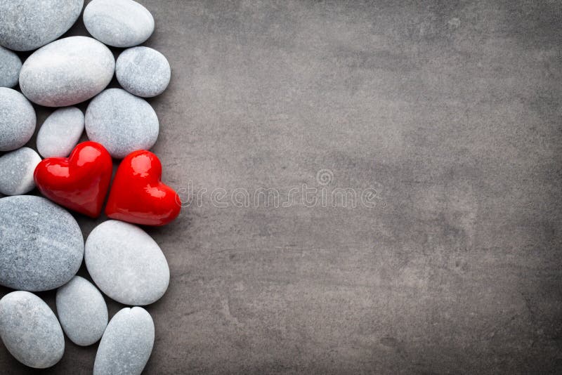 Red Heart of the Spa Stones. Stock Image - Image of pebble, rock: 66517743