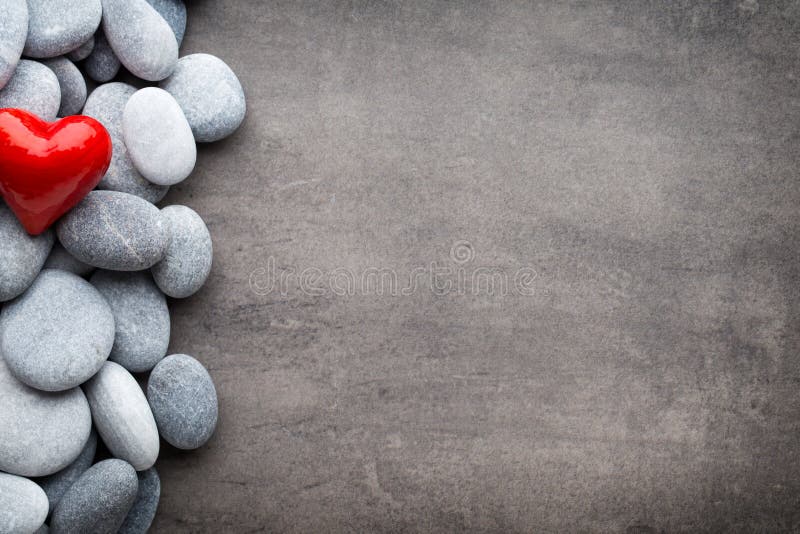 Red Heart of the Spa Stones Stock Image - Image of pebble, nature: 66610351