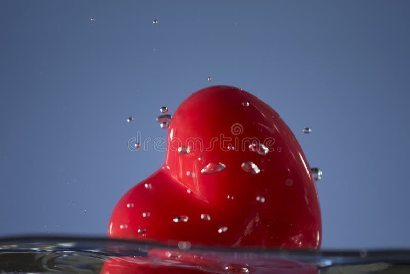 Red heart stock image. Image of reflection, clean, abstract - 84259933