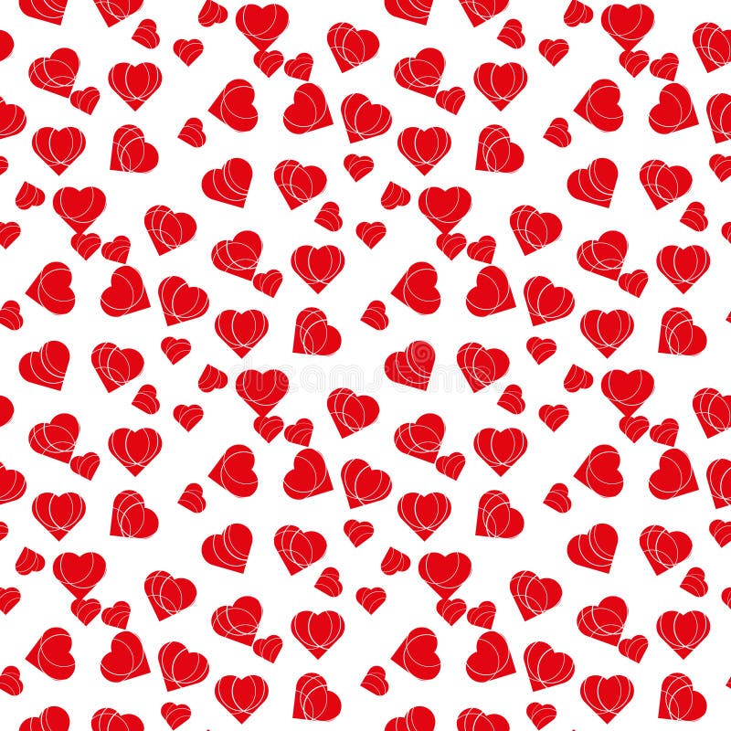 Red Heart and Star Seamless Pattern. Colorful Hearts. Packaging Design ...
