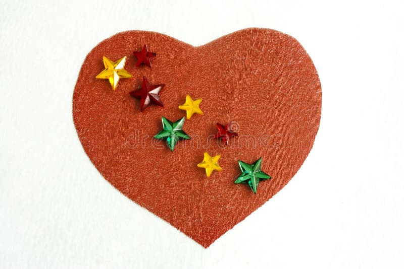 Paper heart with stars stock photo. Image of plastic - 12892226